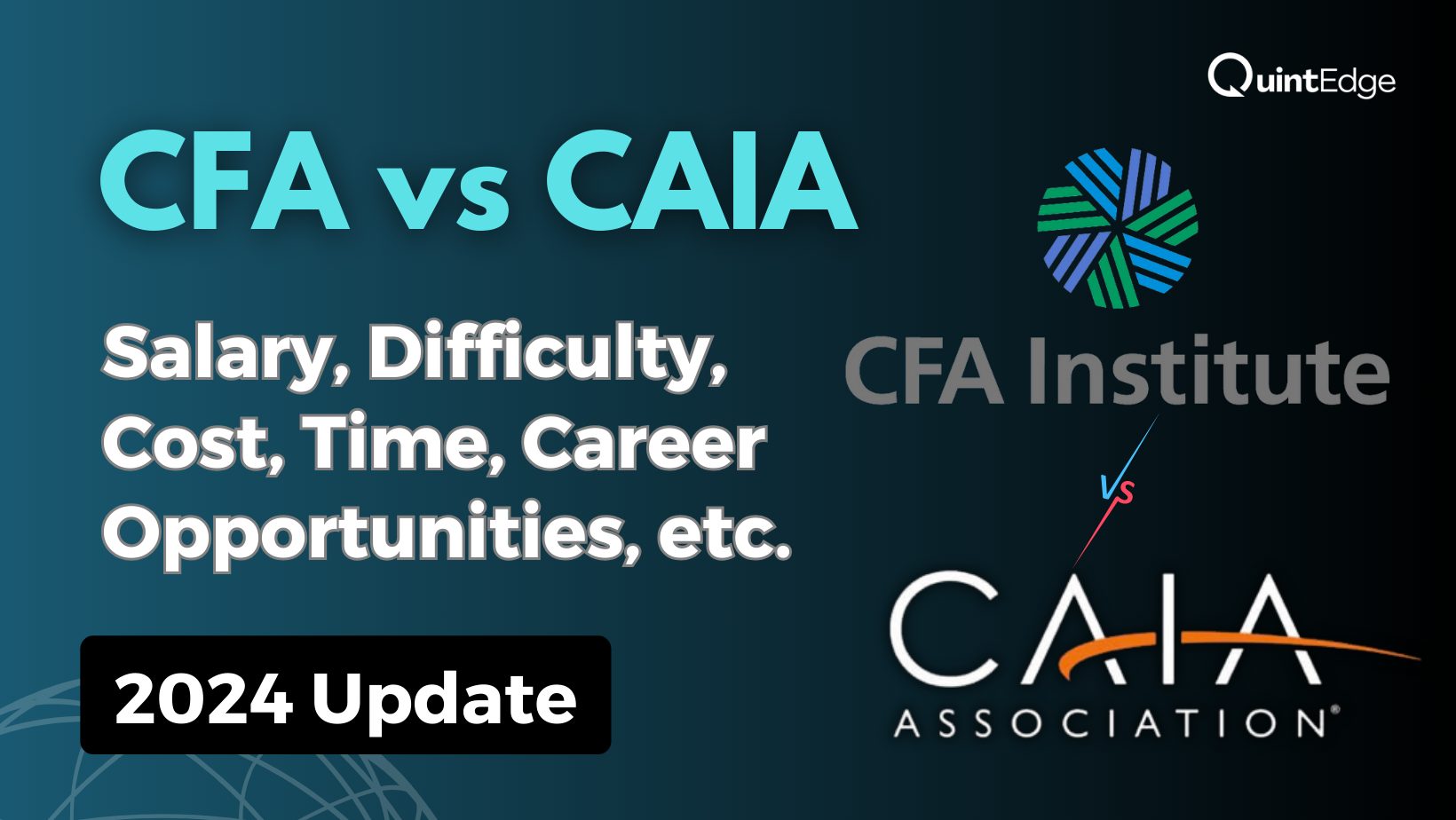 CFA vs CAIA: Salary, Difficulty, Cost, Time, Career Opportunities, etc. CFA vs CAIA: Salary, Difficulty, Cost, Time, Career Opportunities, etc.